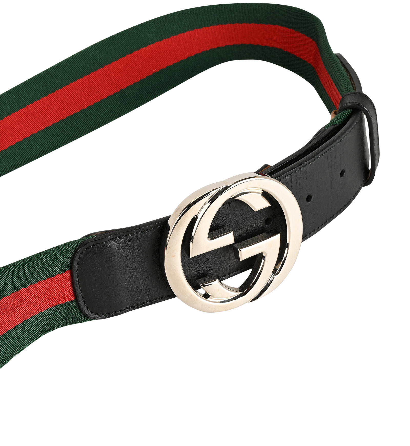 Pre-loved Gucci Interlocking G Web Belt - £140