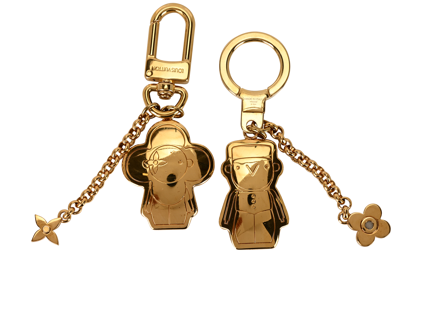Louis Vuitton Vivienne & Gaston Splittable Keyring, Small Leather Goods ...