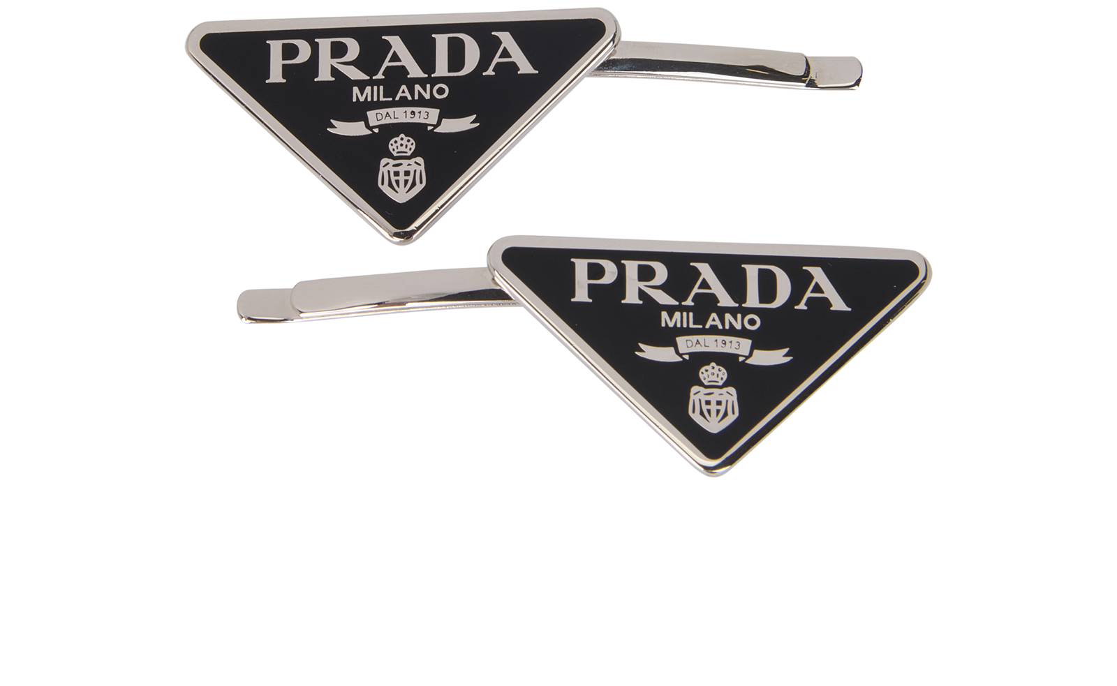 Pre-loved Prada Logo Hair Pins - £220