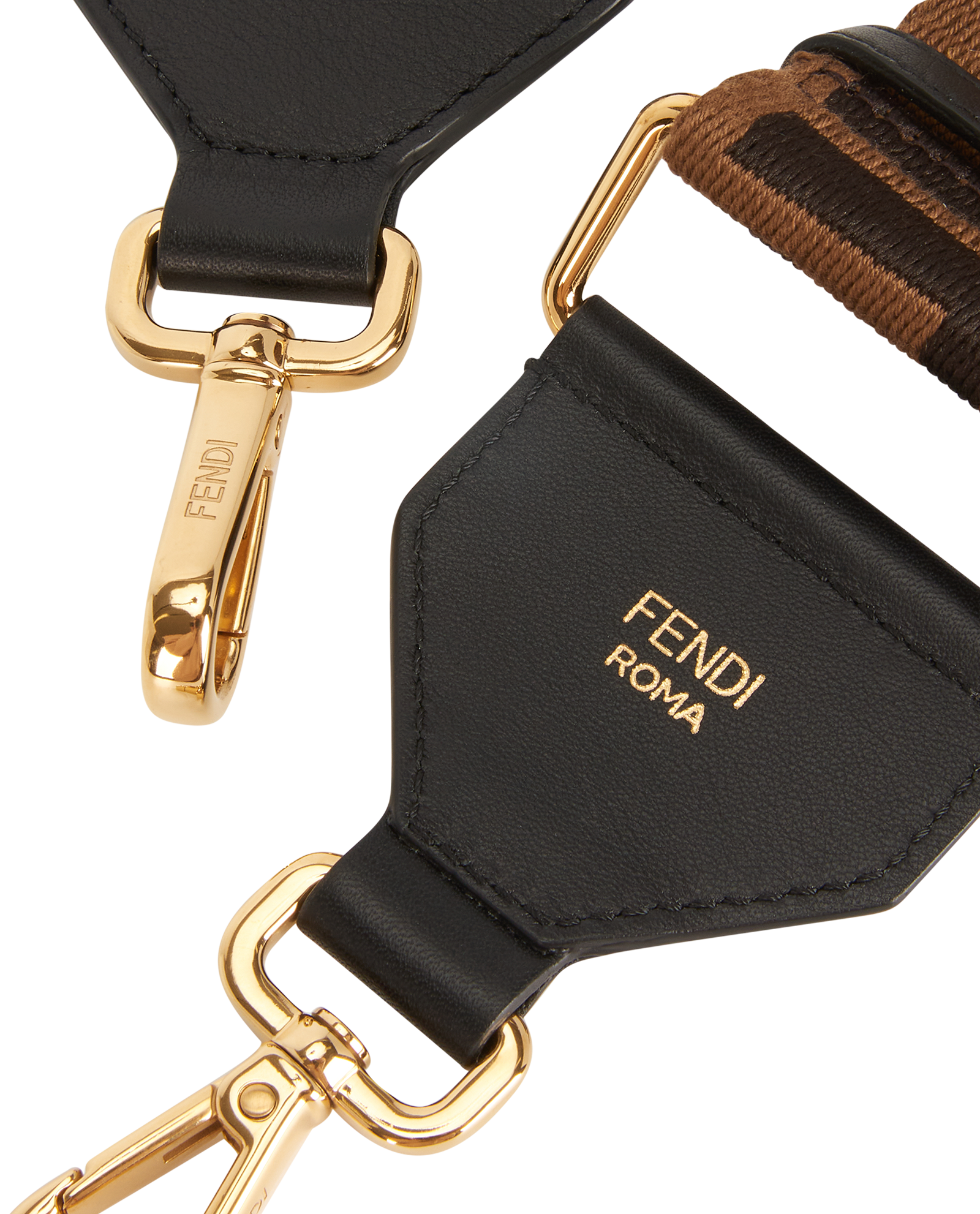 Pre-loved Fendi FF Wide Bag Strap - £450