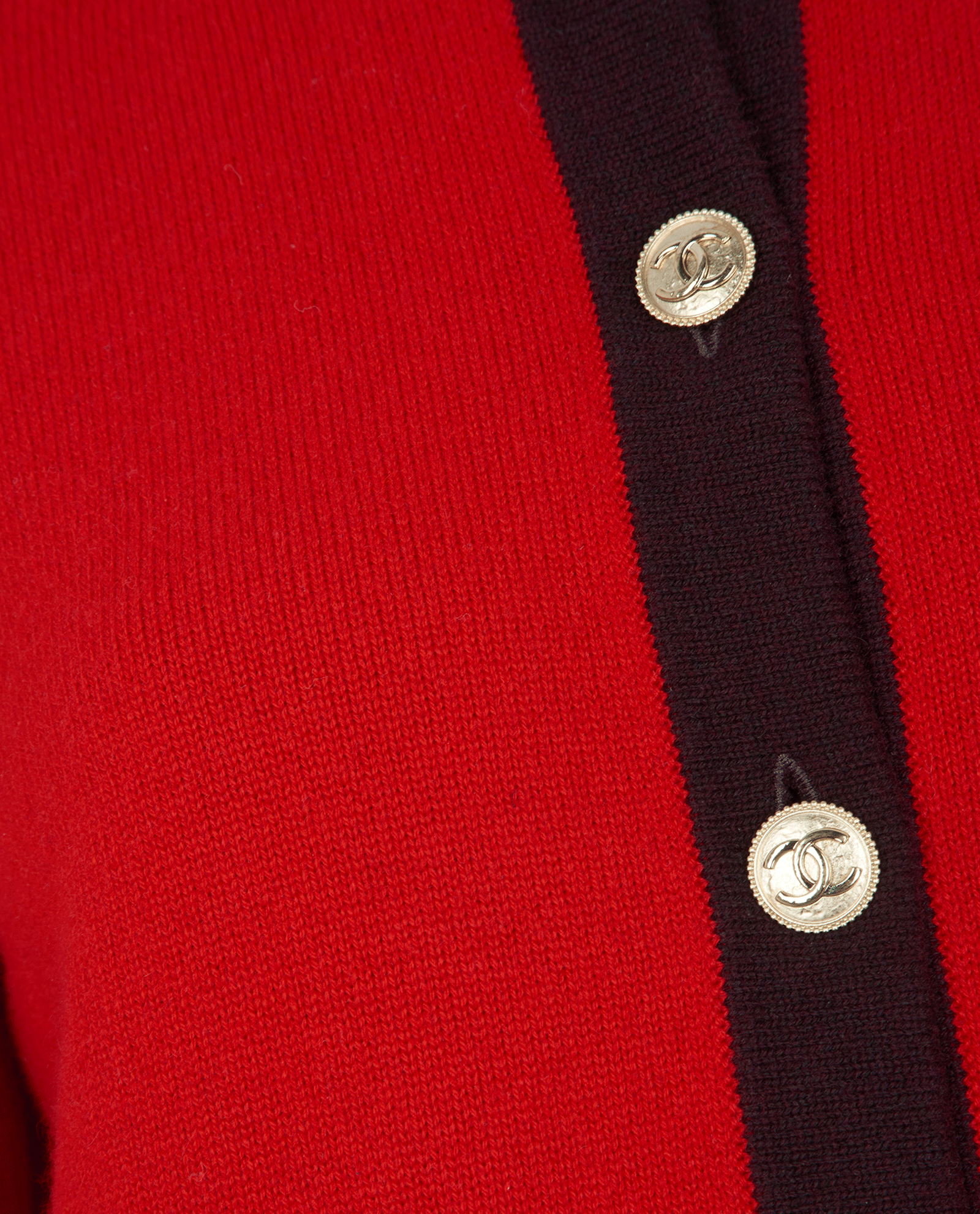 Pre-loved Chanel 20A Contrast Trim Cardigan - £895