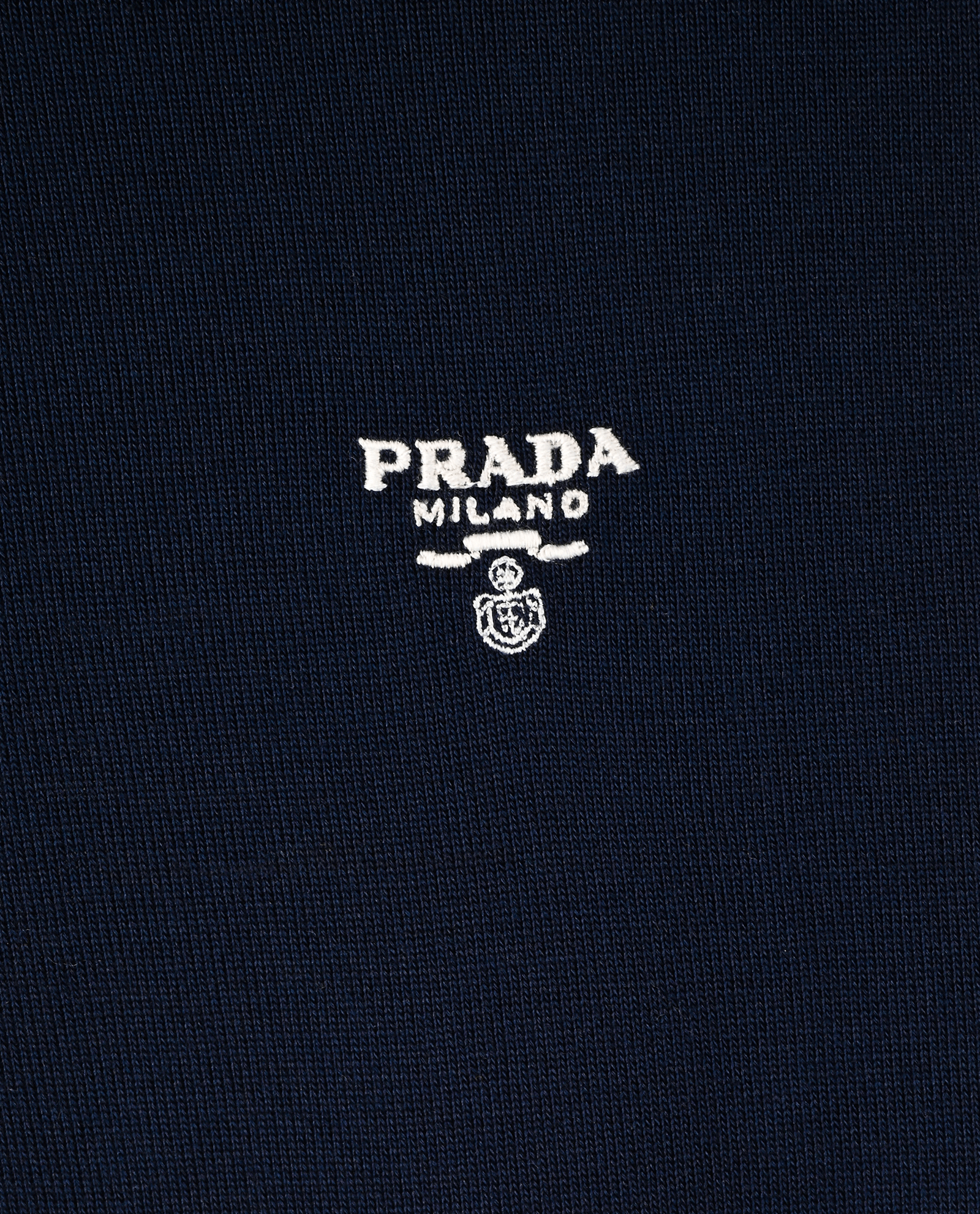 Pre-loved Prada Logo Embroidered Knit Top - £175