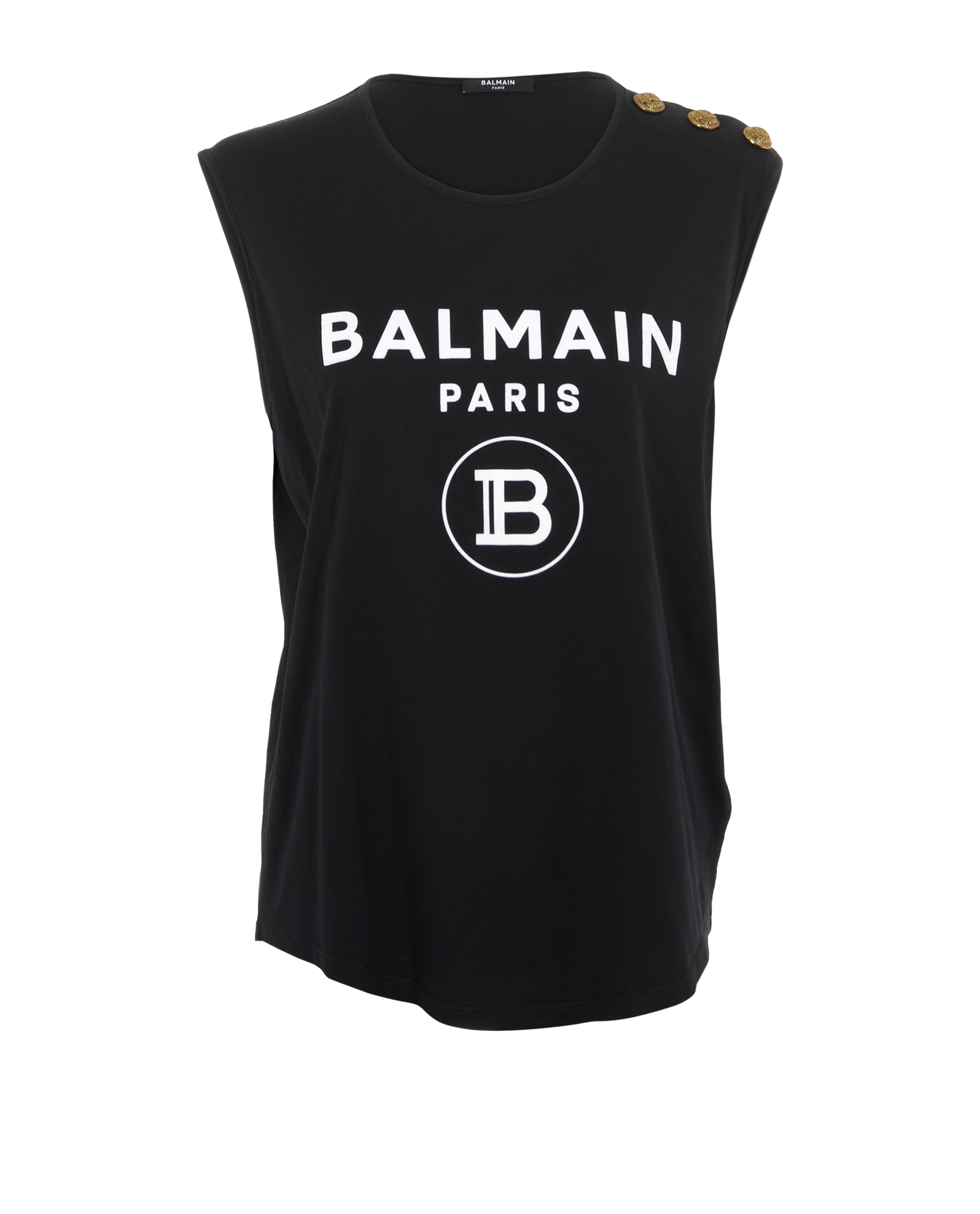 Pre-loved Balmain Logo Sleevless T-Shirt - £195