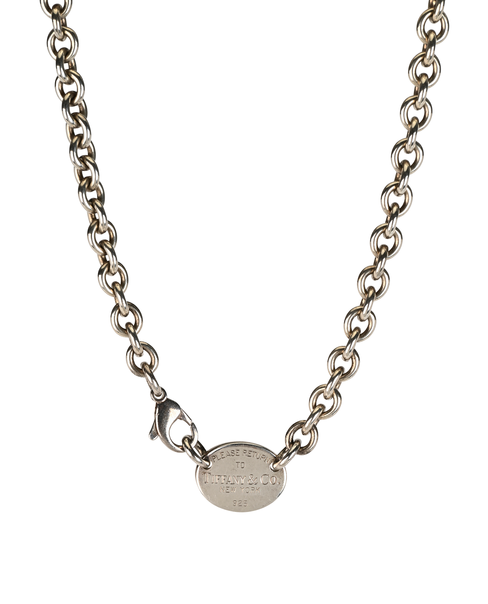 Tiffany Return To Tiffany Oval Tag Necklace, Necklaces - Designer ...