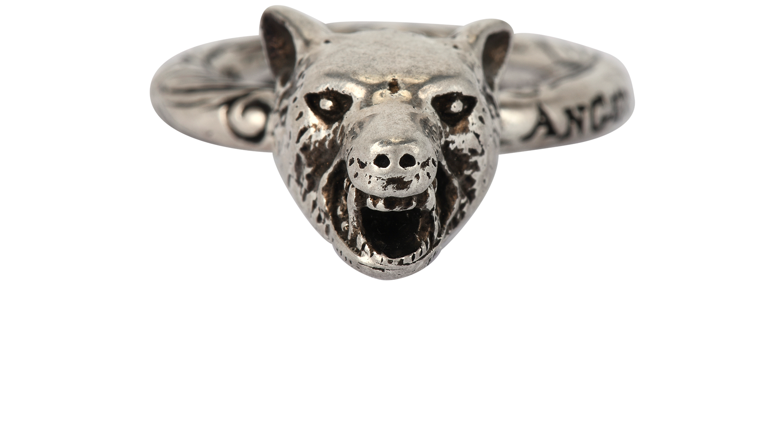 Pre-loved Gucci Anger Forest Wolf Head Ring - £110