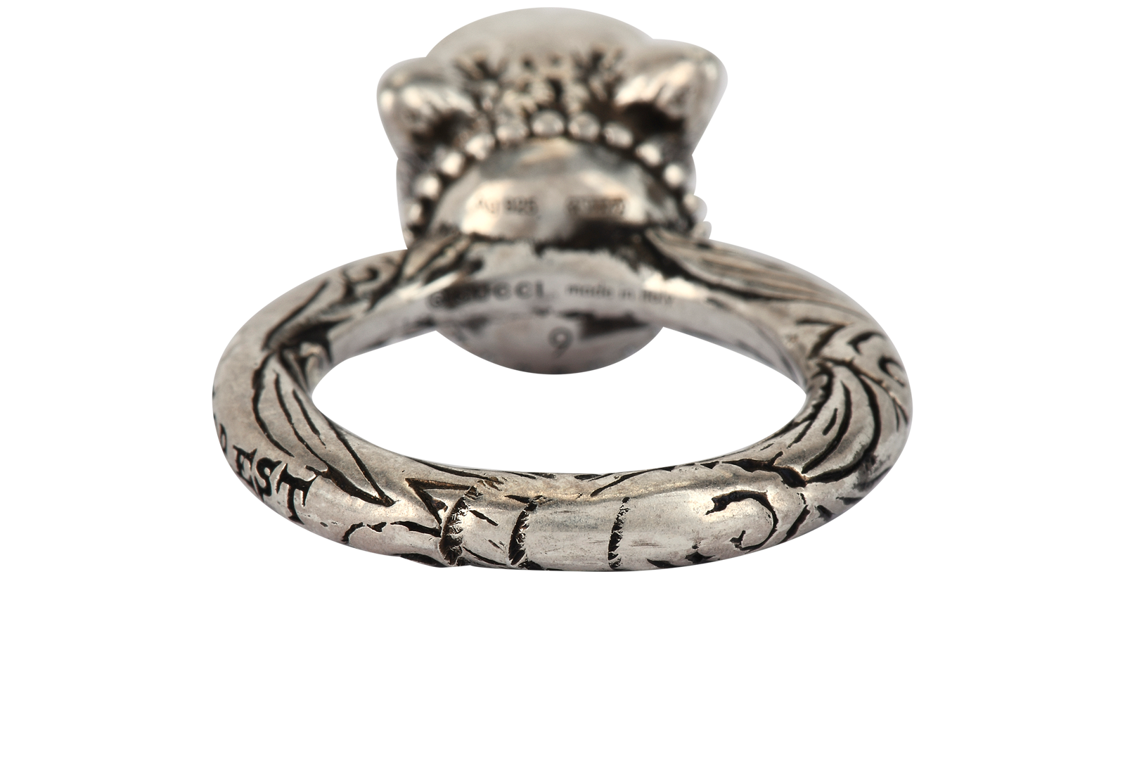 Pre-loved Gucci Anger Forest Wolf Head Ring - £110