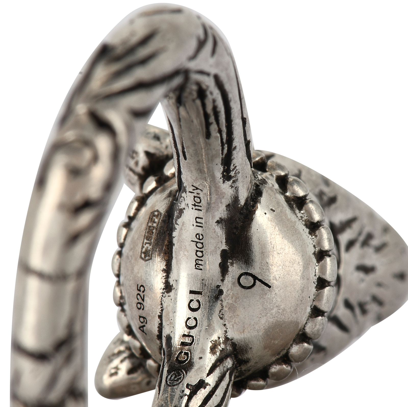 Pre-loved Gucci Anger Forest Wolf Head Ring - £110