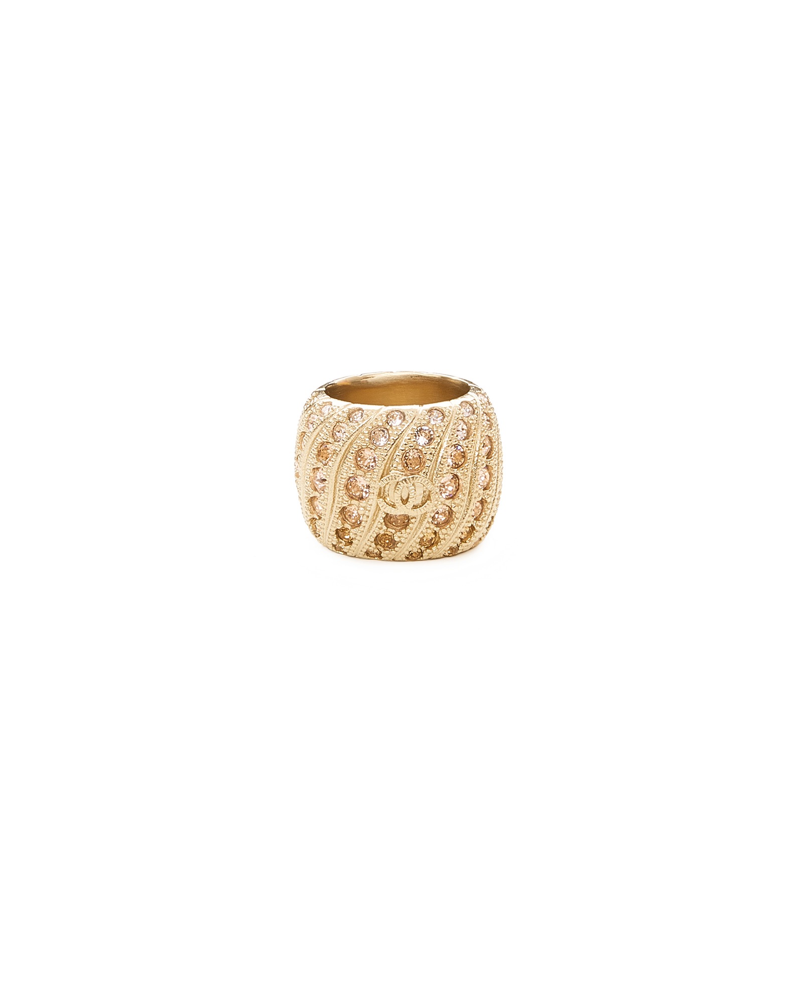 Chanel Champagne Crystal Encrusted Ring, Rings - Designer Exchange ... Chanel Champagne Crystal Encrusted Ring, Rings - Designer Exchange ...