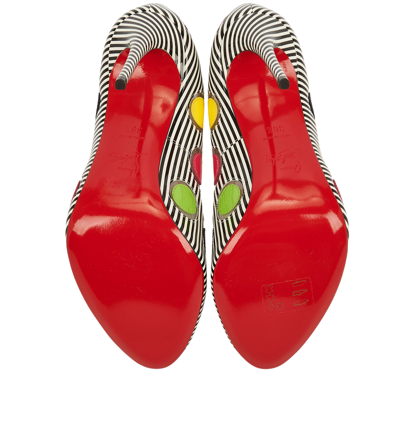 Christian Louboutin Lady Bug 100MM PVC Peep Toe Heels, Heels - Designer ...