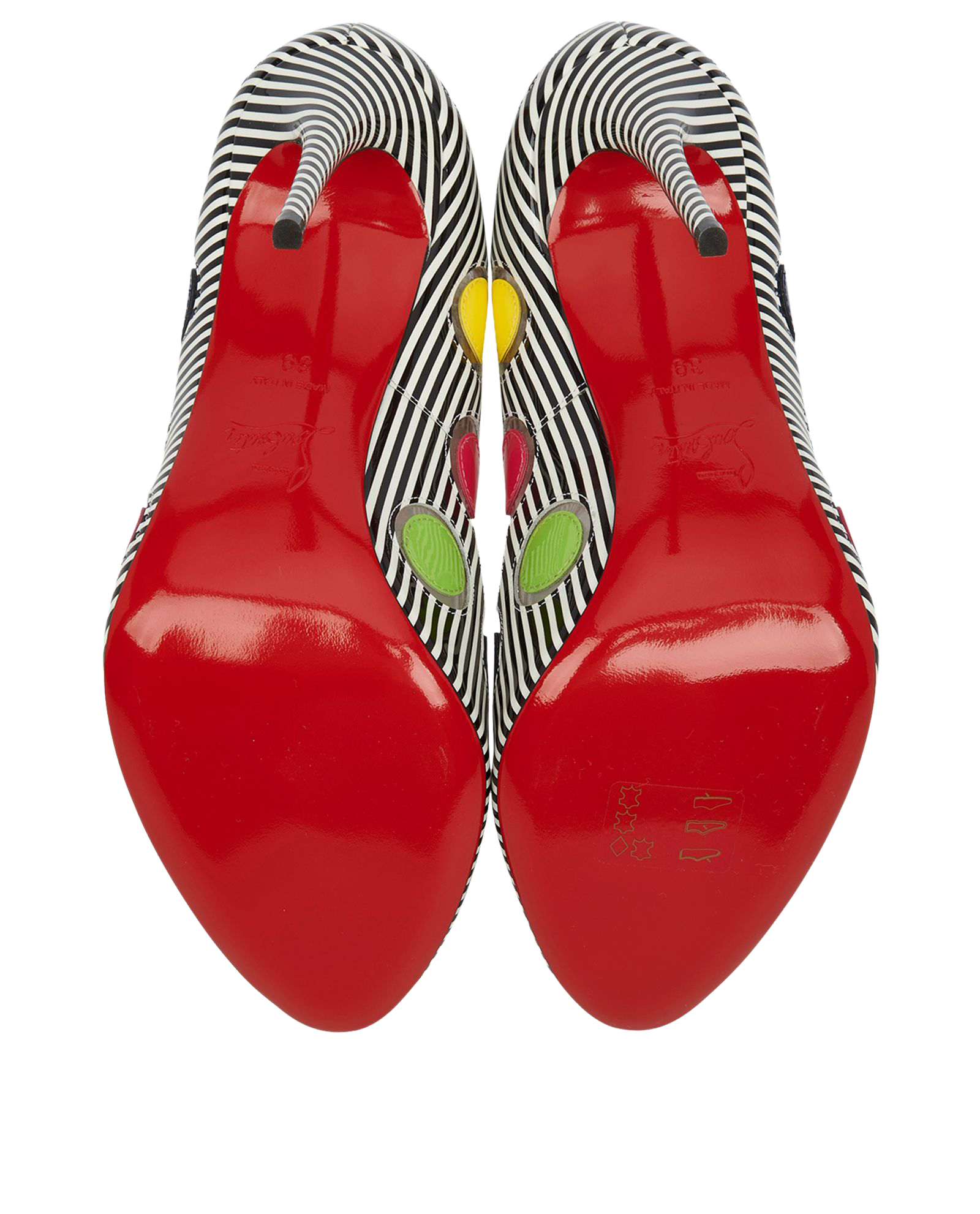 Christian Louboutin Lady Bug 100MM PVC Peep Toe Heels, Heels - Designer ...