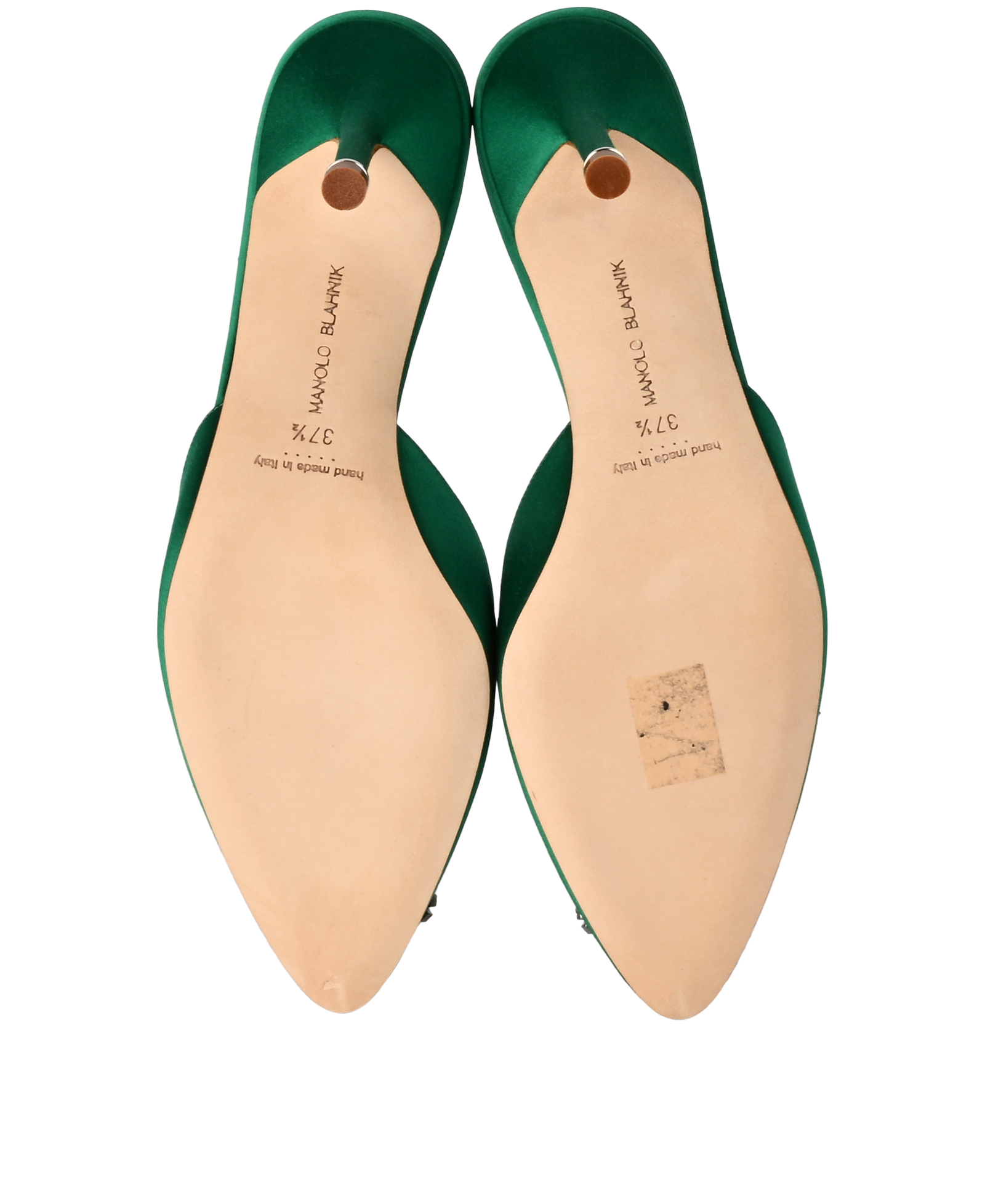 Pre-loved Manolo Blahnik Hangisimu Jewel Buckle Mules - £520